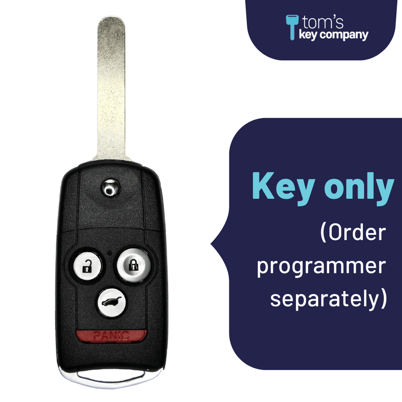 Acura MDX & RDX Aftermarket Keyless Entry Flip Key 4-Button (ACURAFK-M