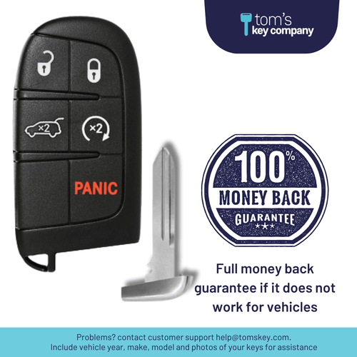 Dodge and Jeep Aftermarket Smart Key 5-Button with Hatch Release & Rem ...