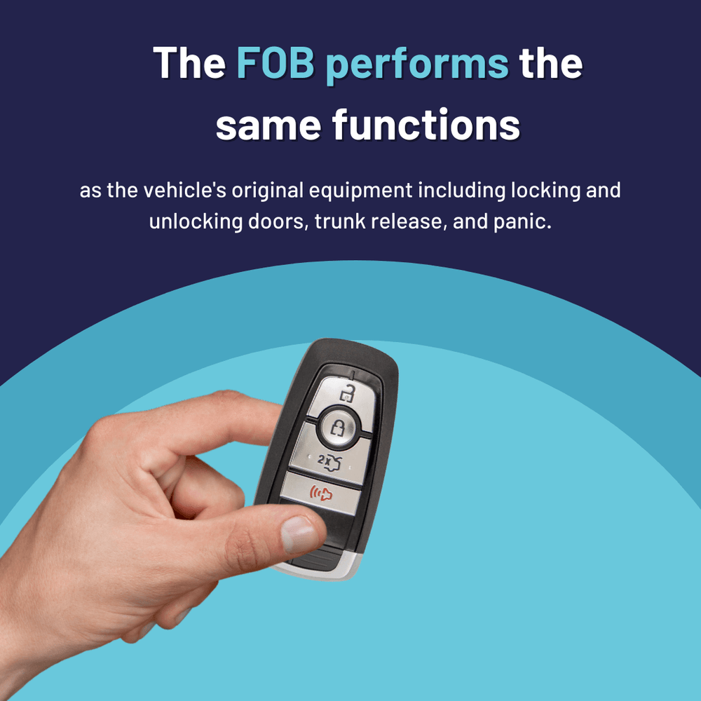 Ford Edge, Explorer, Fusion, Mustang, 4-Button Smart Key with Trunk Re