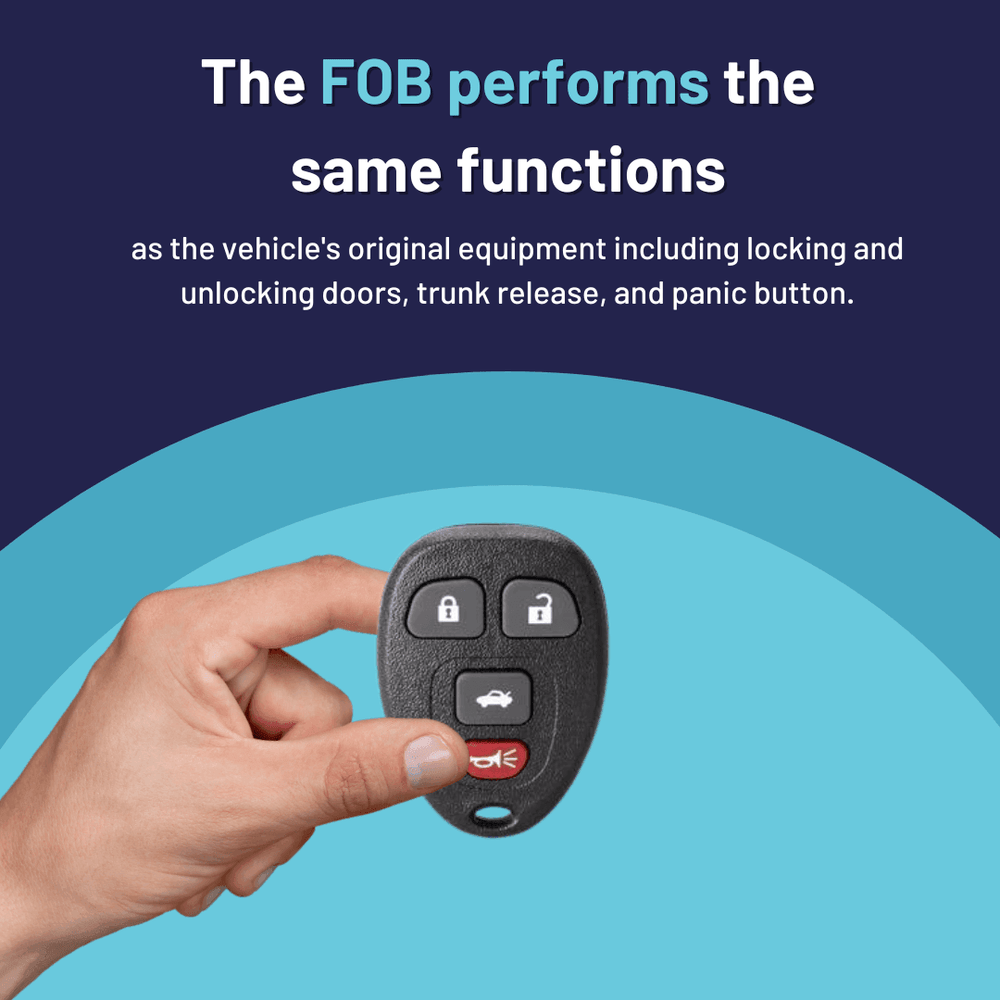 Brand New Aftermarket 4 Button Remote FOB for Select Buick, Chevrolet,