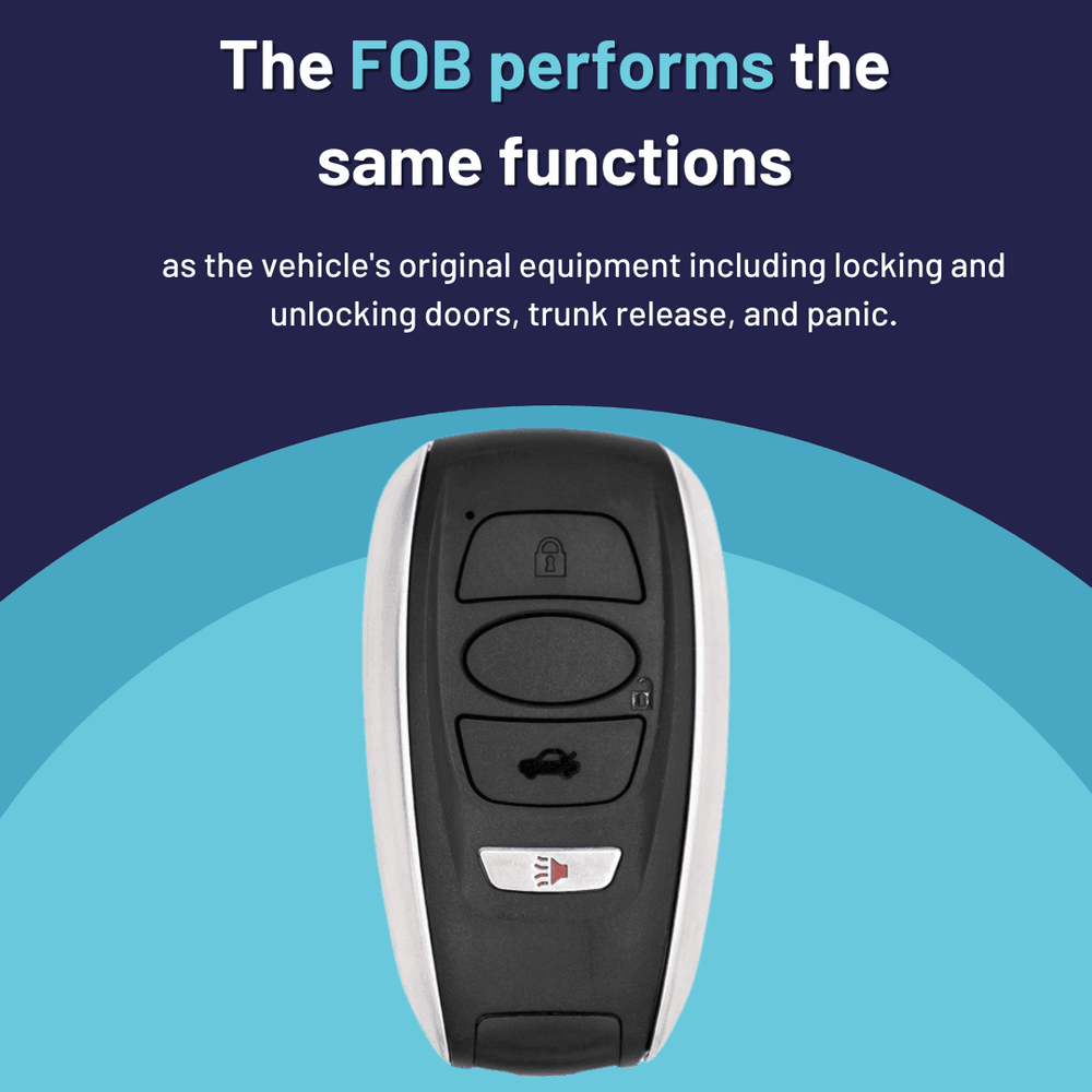 Brand New Aftermarket 4 Button Smart Key with Trunk Release for Subaru ...