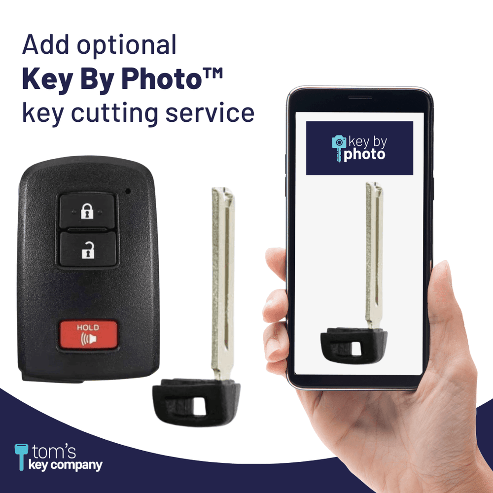 Brand New Aftermarket 3 Button Smart Key FOB with Emergency Key for To