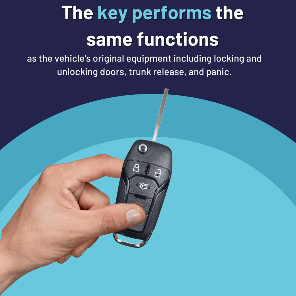 Ford Aftermarket Keyless Entry Flip Key 4-Button with Trunk Release (F ...