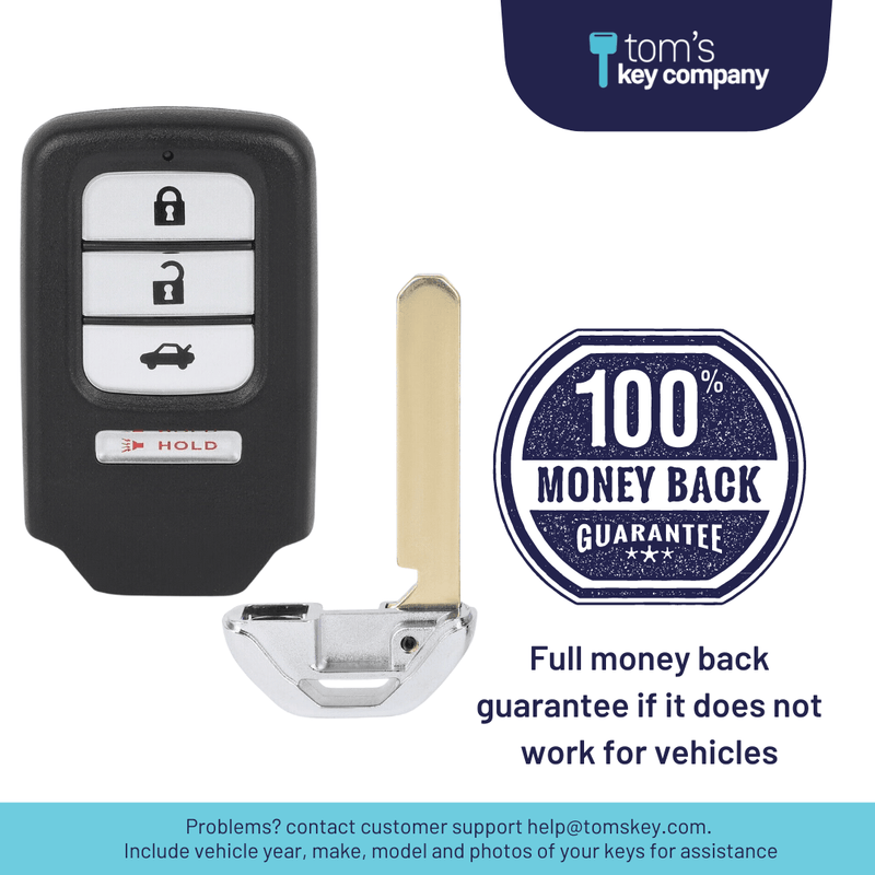 Honda Accord, Civic, & CR-V 4-Button Smart Key with Trunk Release ...
