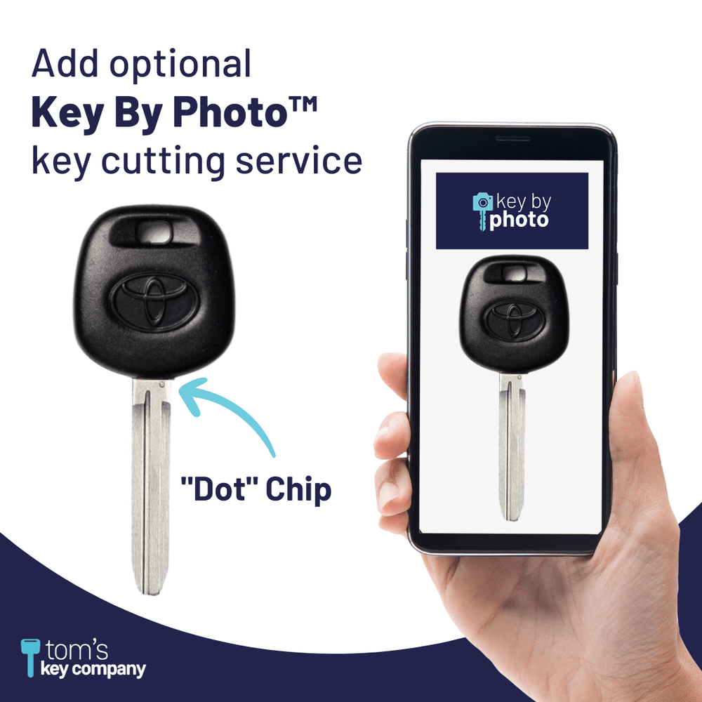 Toyota Logo "dot" Chip Transponder Key for Select Toyota and Scion