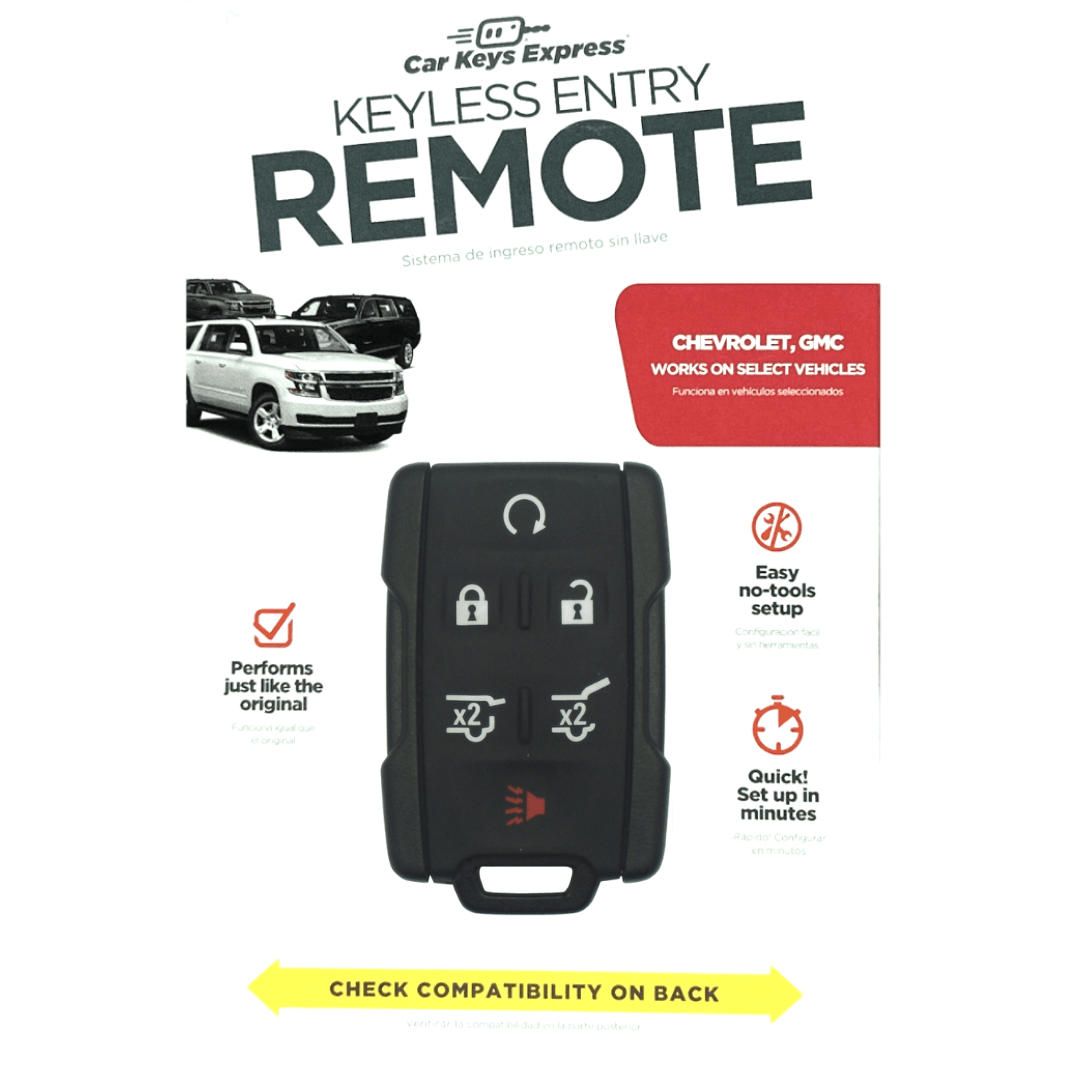 Keyless Entry Remote for Select Chevrolet & GMC Vehicles, 6 Button Rem