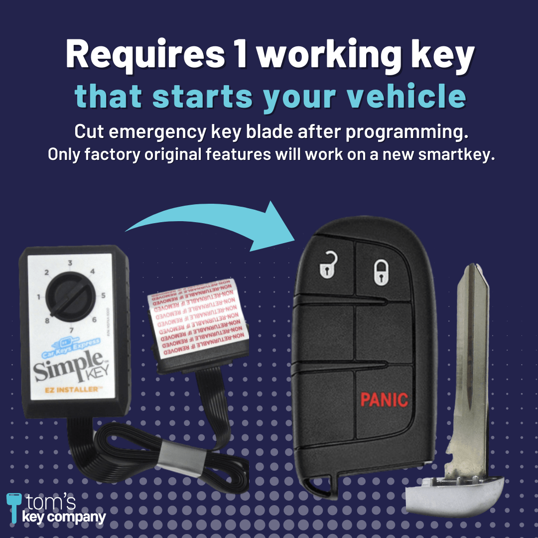 Chrysler, Dodge, Jeep and Ram Simple Key Programmer for Smart Key Fob ...
