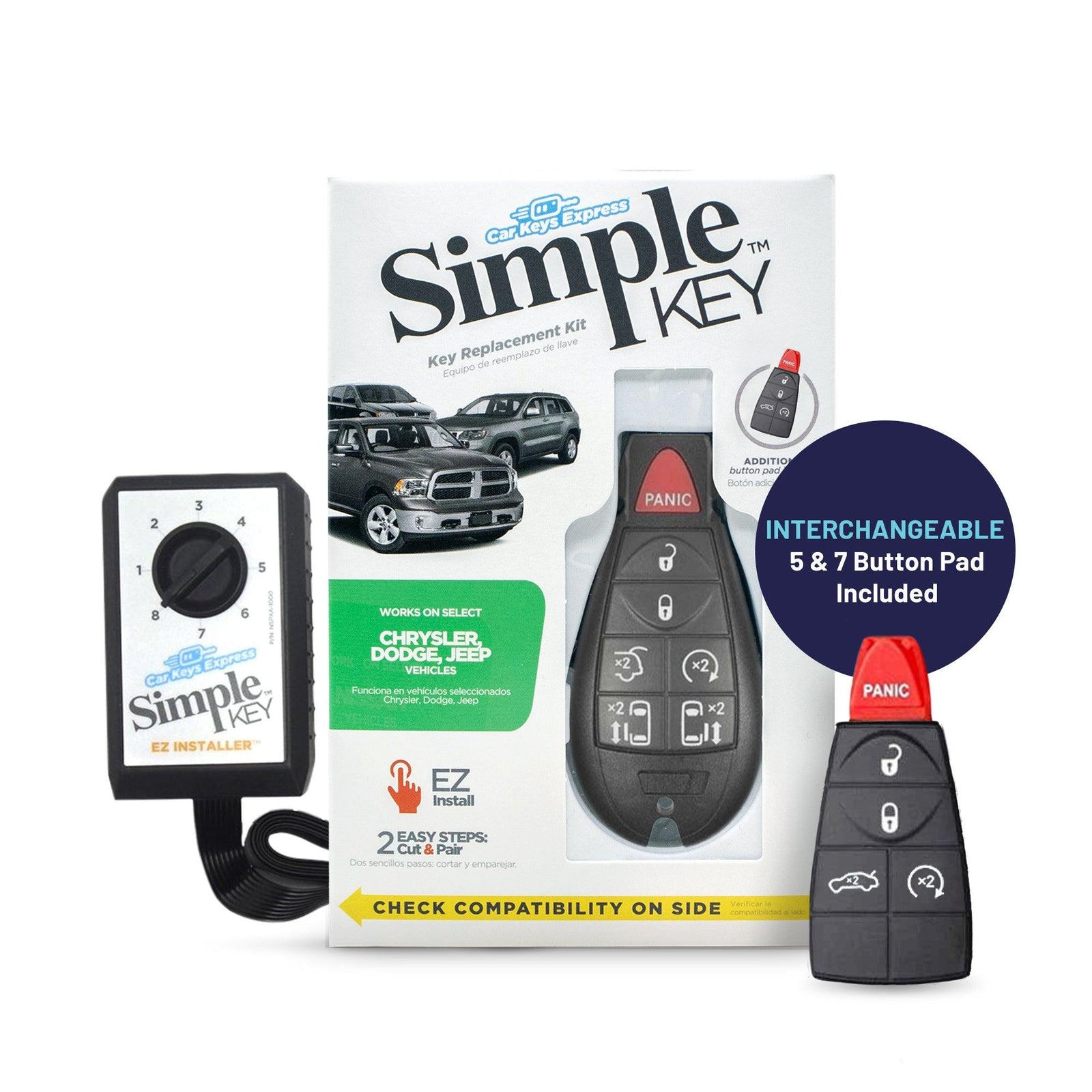 Chrysler, Dodge, Jeep and Volkswagen Simple Key Programmer for Non-Pro