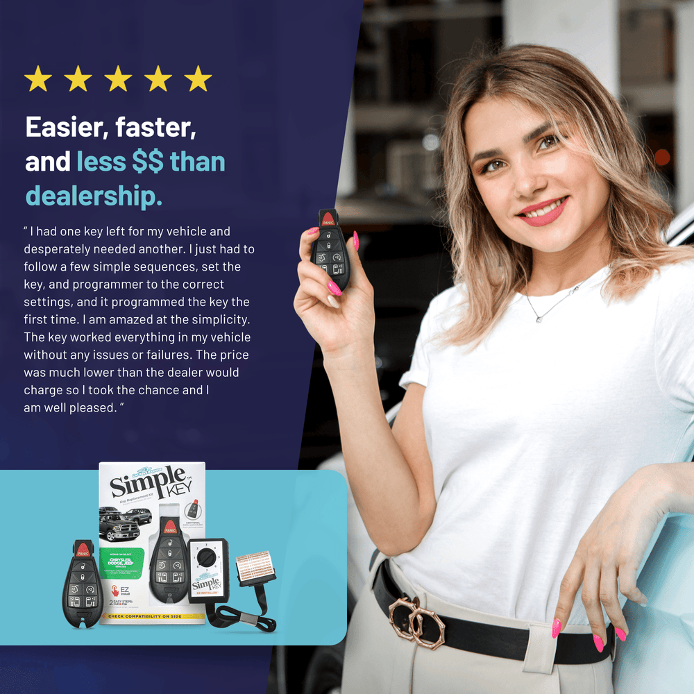 Chrysler, Dodge, Jeep and Volkswagen Simple Key Programmer for Non-Pro