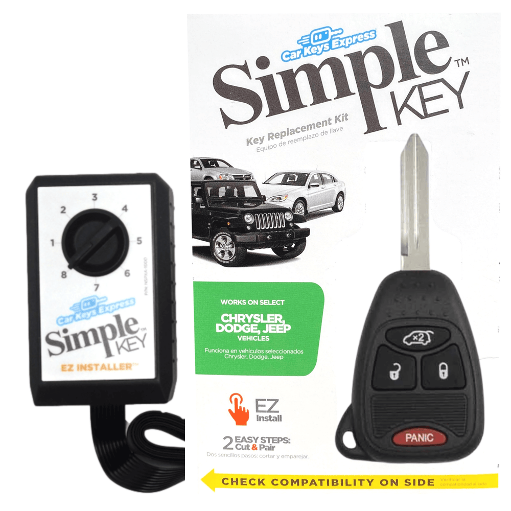 Chrysler, Dodge, and Jeep Simple Key Programmer for Key with 4 Buttons