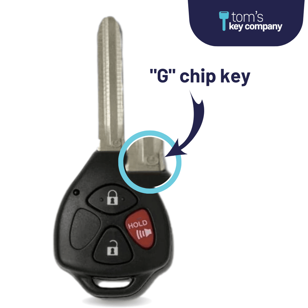 Toyota 4Runner, Rav4 and Yaris Key & Remote ("G" Chip Key with 3 Butto