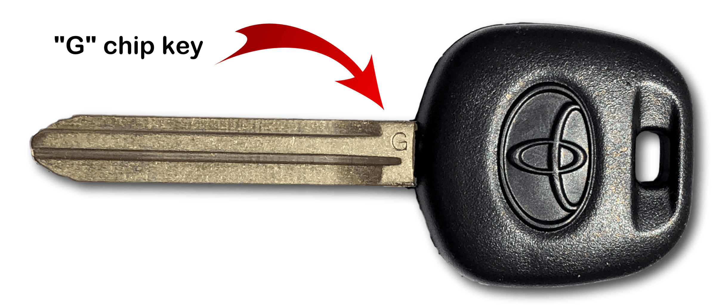 Toyota Logo "G" Chip Transponder Key for Select Toyota and Scion